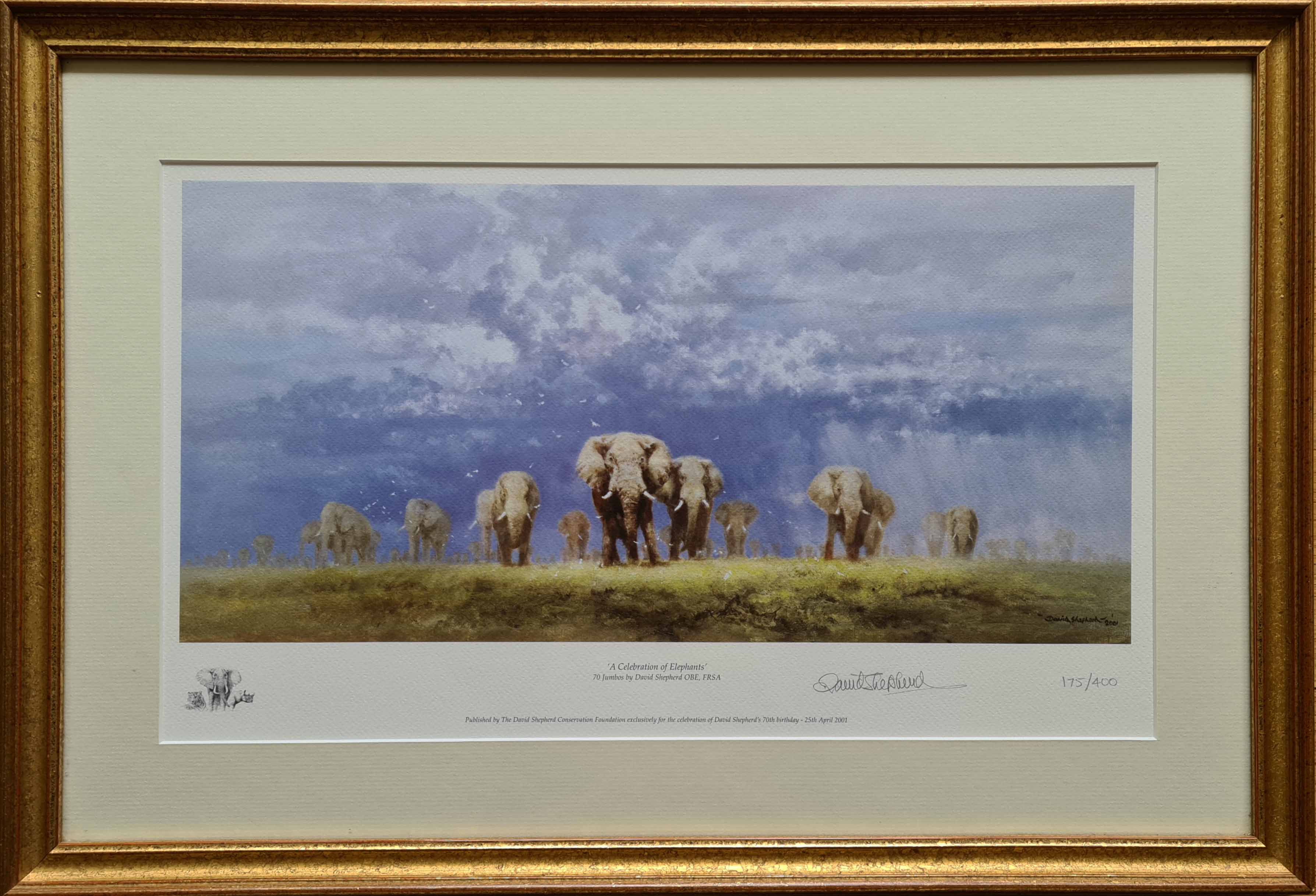 davidshepherd-celebrationofelephants, limited edition, prints