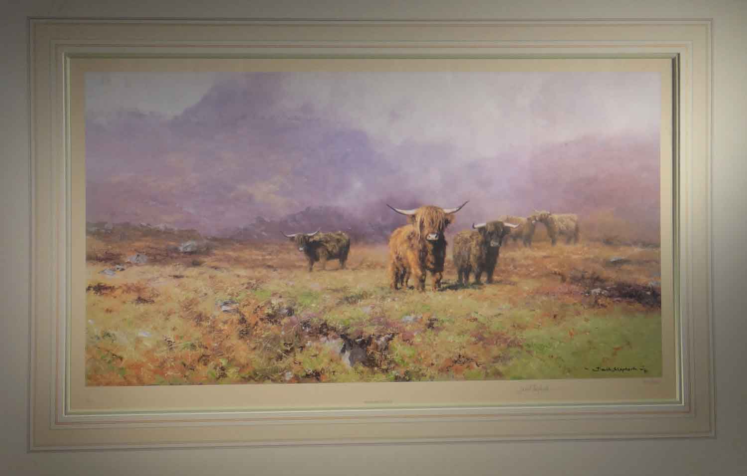 David Shepherd signed, limited edition, prints, highland cattle